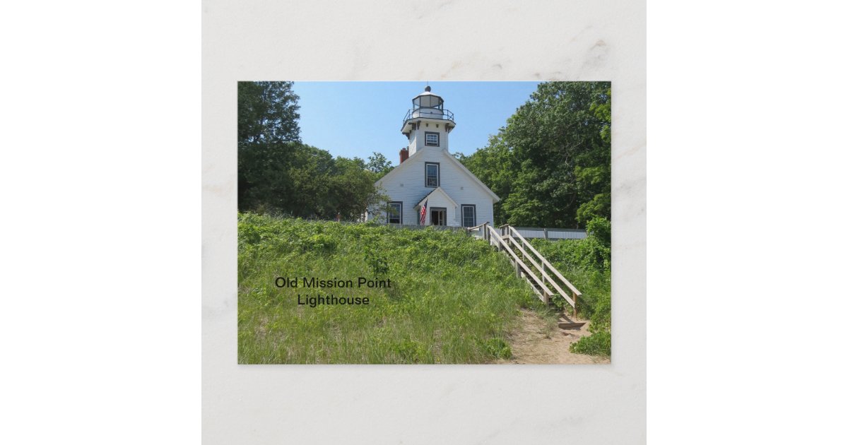 Old Mission Point Lighthouse Postcard | Zazzle