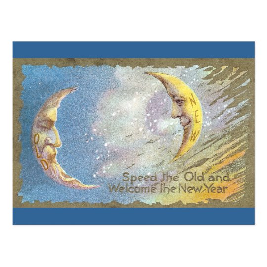 Old Moon and New Moon Postcard | Zazzle.com