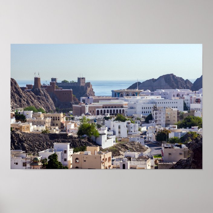Old Muscat original historic city of Muscat - Oman Poster | Zazzle.com