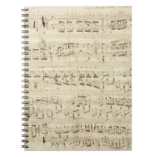 Old Music Notes - Chopin Music Sheet Notebook | Zazzle.com