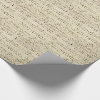 Old Music Notes - Chopin Music Sheet Wrapping Paper | Zazzle