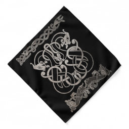 Old norse design - Two Jellinge-style entwined bea Bandana | Zazzle