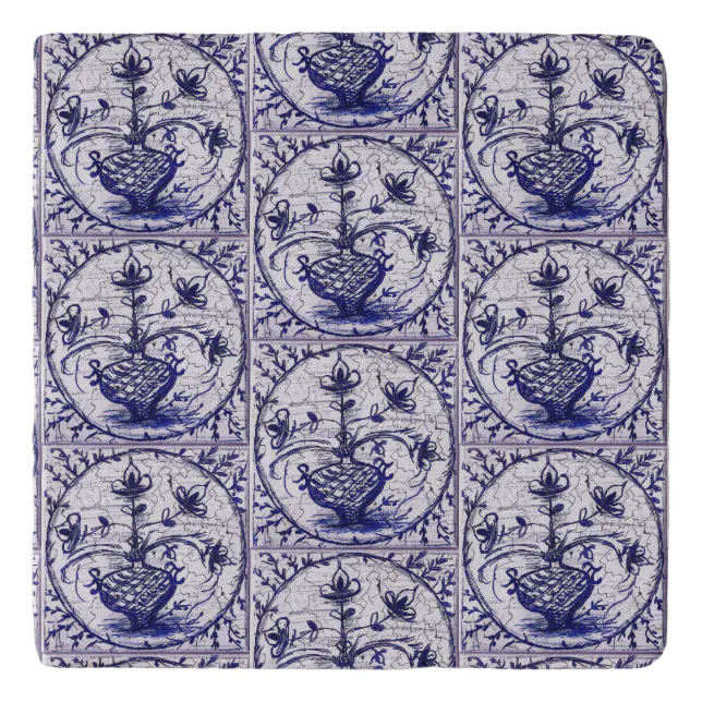 Old North German tile,vintage ceramic tile Trivet | Zazzle