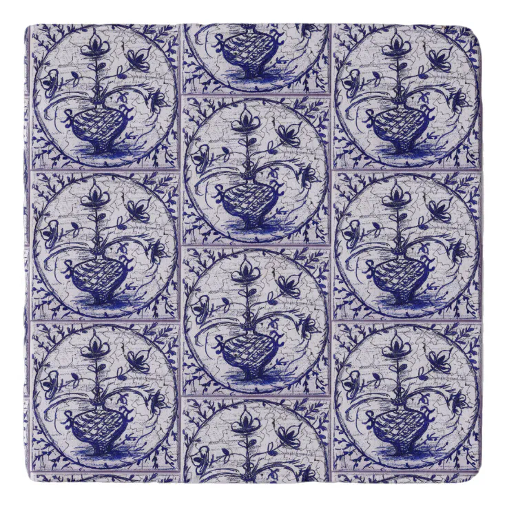 Old North German tile,vintage ceramic tile Trivet | Zazzle