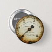 old oil pressure gauge / instrument / dial / meter button | Zazzle