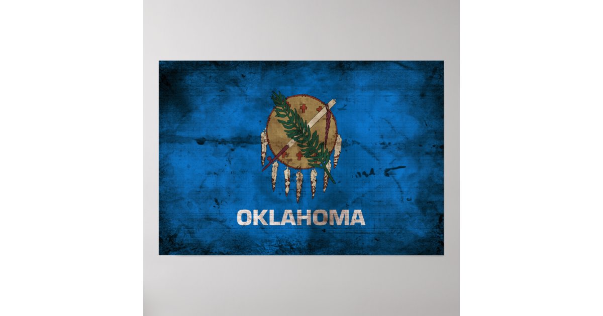 Old Oklahoma Flag; Poster | Zazzle