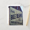 Old Painted Bile Beans Sign Postcard | Zazzle