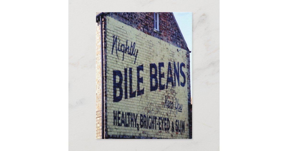 Old Painted Bile Beans Sign Postcard | Zazzle