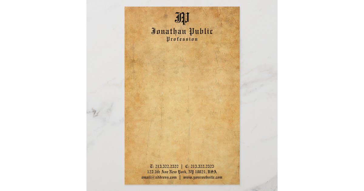 Old Paper Look Elegant Vintage Typed Text Template | Zazzle