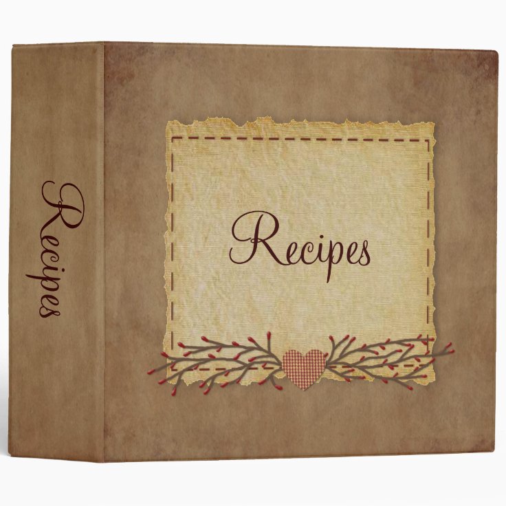 Old Paper Look Recipe Binder | Zazzle