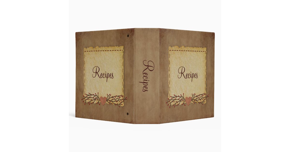 Old Paper Look Recipe Binder | Zazzle