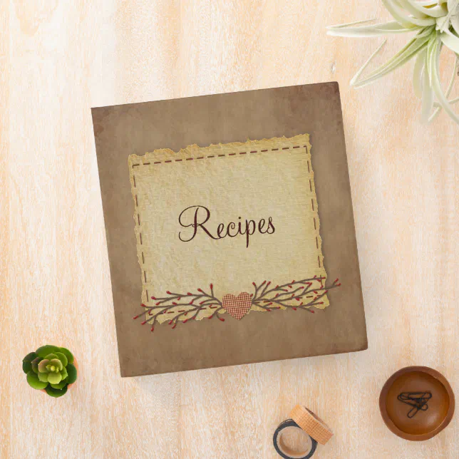 Old Paper Look Recipe Binder | Zazzle