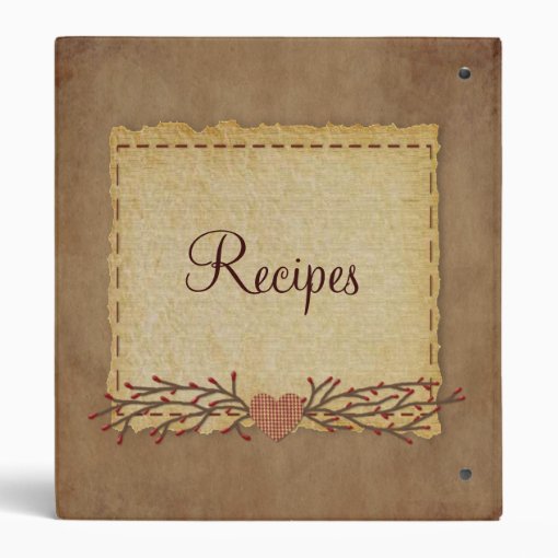 Old Paper Look Recipe Binder | Zazzle