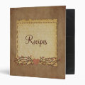Old Paper Look Recipe Binder | Zazzle