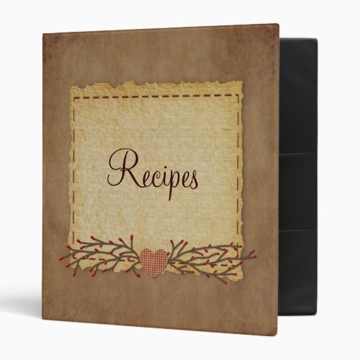 Old Paper Look Recipe Binder | Zazzle
