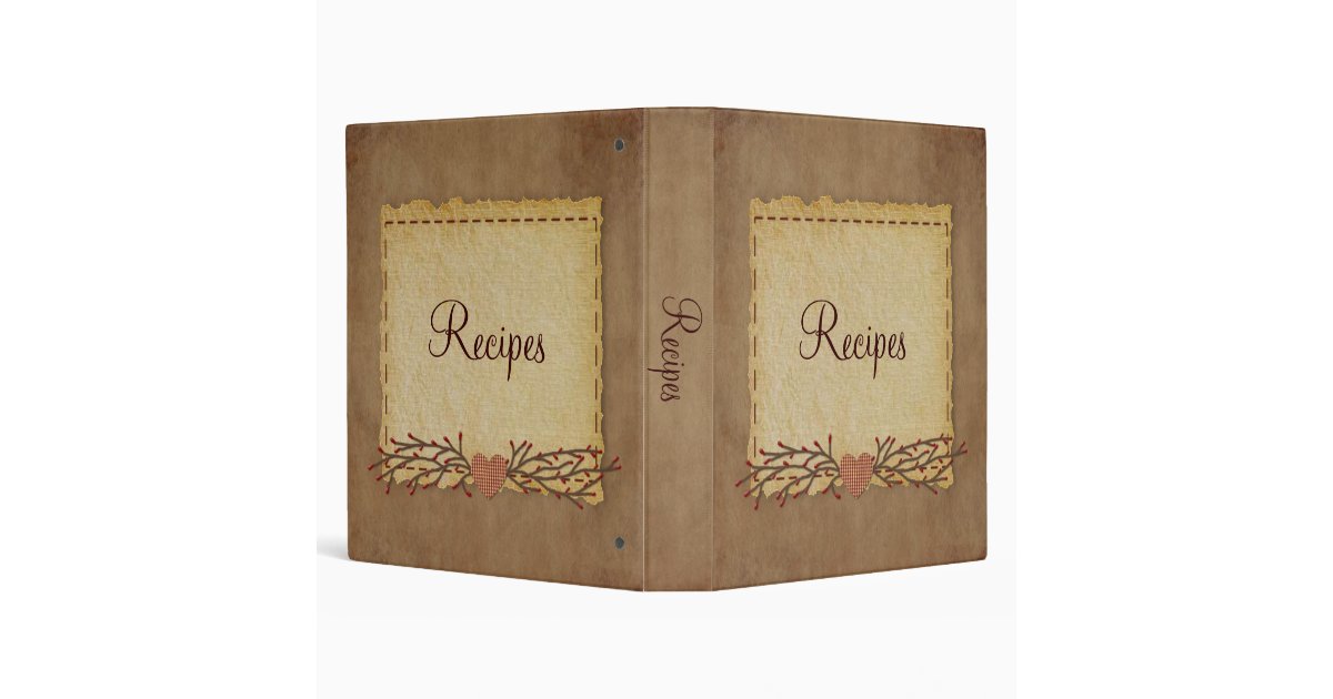 Old Paper Look Recipe Binder | Zazzle