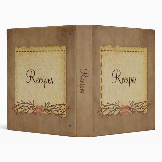 Old Paper Look Recipe Binder | Zazzle