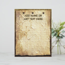 Old Paper Sign On Wood Letterhead | Zazzle