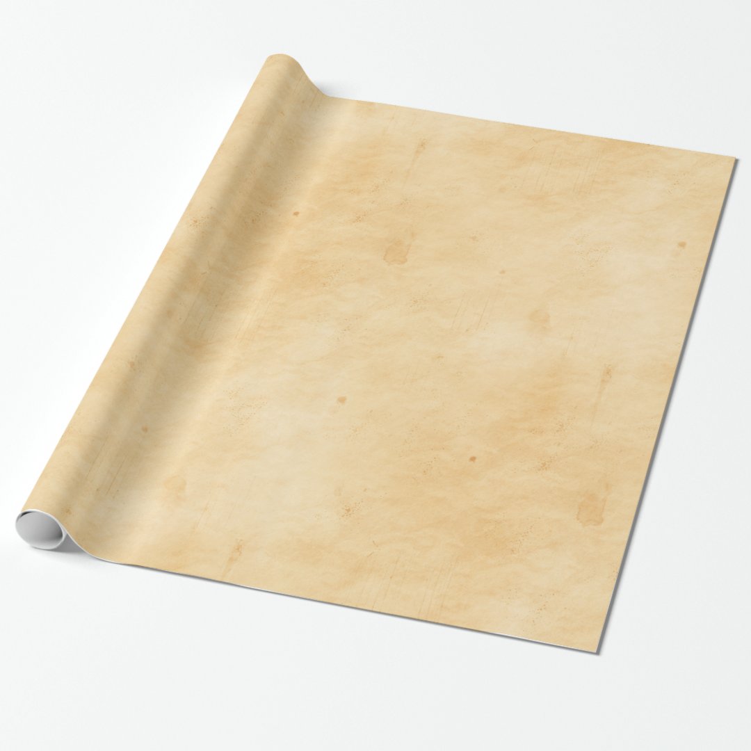 Old Parchment Background Stained Mottled Look Wrapping Paper | Zazzle