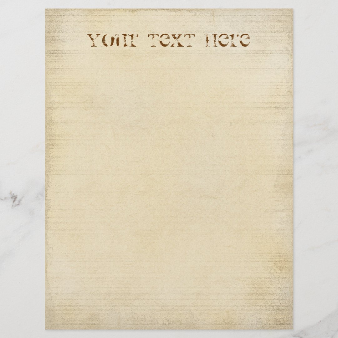 Old Parchment Letterhead | Zazzle