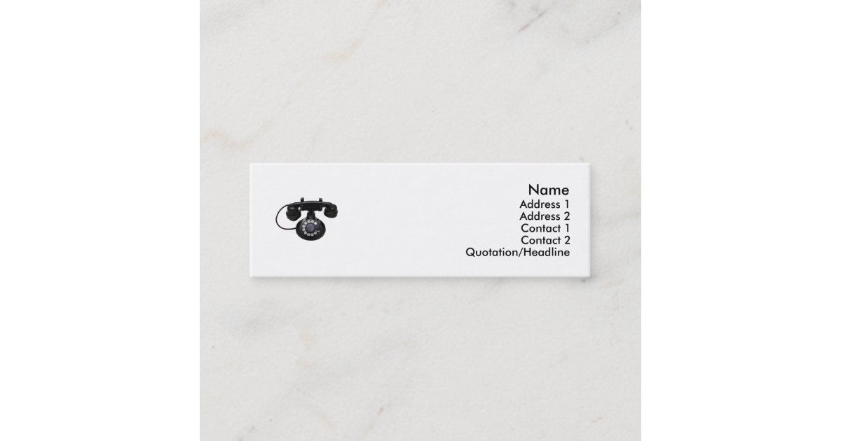 Old Phone Profile Card | Zazzle
