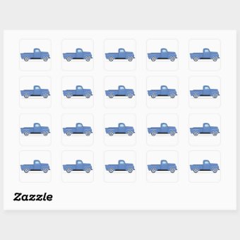 Old Pickup Truck Square Sticker | Zazzle