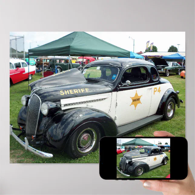 Old Police Car Poster | Zazzle