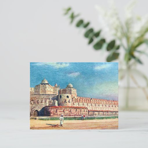 Old Postcard - Agra Fort, India | Zazzle