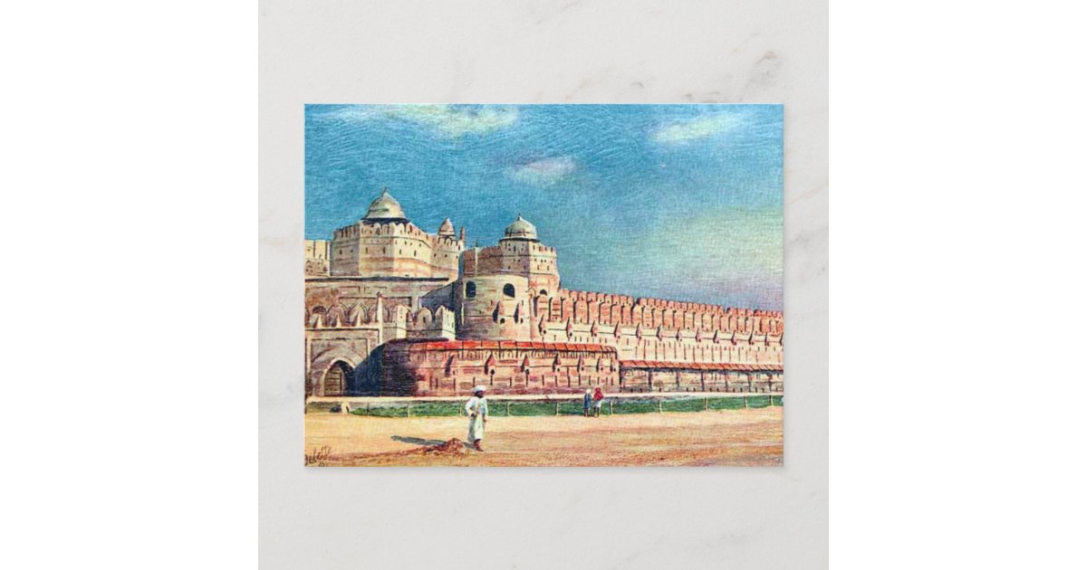 Old Postcard - Agra Fort, India | Zazzle