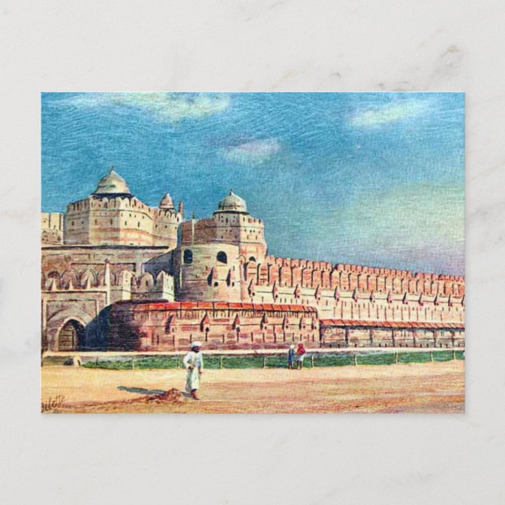 Old Postcard - Agra Fort, India | Zazzle