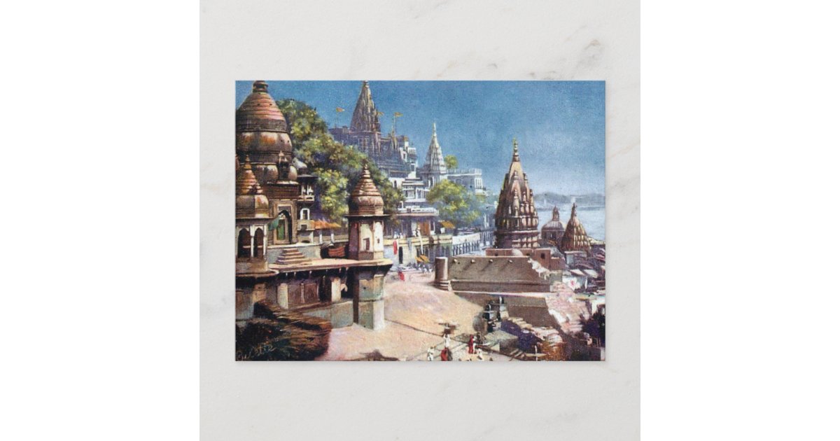 Old Postcard - Benares (Varanasi), India | Zazzle
