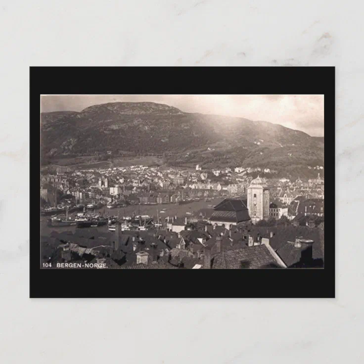 Old Postcard, Bergen, Norway Postcard | Zazzle