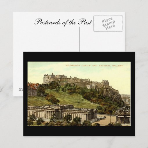 Old Postcard, Edinburgh Castle & National Gallery Postcard | Zazzle