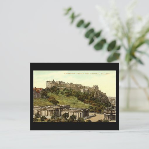 Old Postcard, Edinburgh Castle & National Gallery Postcard | Zazzle
