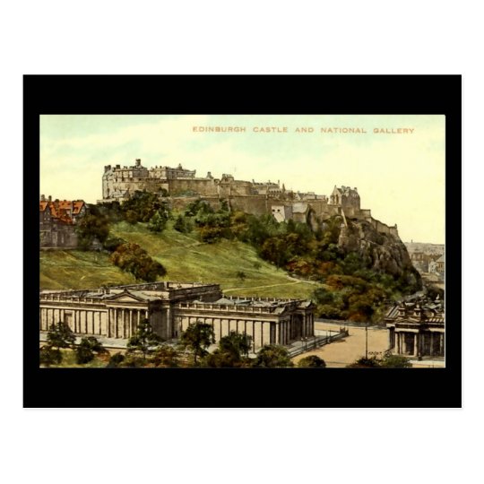 Old Postcard, Edinburgh Castle & National Gallery Postcard | Zazzle.com