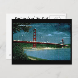 Old Postcard - Golden Gate Bridge, San Francisco | Zazzle