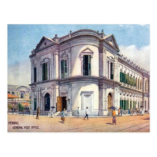 Old Postcard - GPO, Penang, Malaysia | Zazzle.com