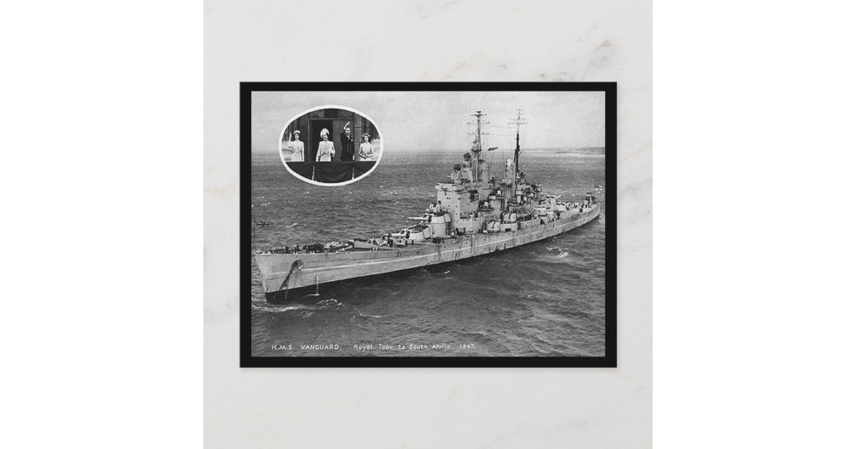 Old Postcard - HMS Vanguard | Zazzle