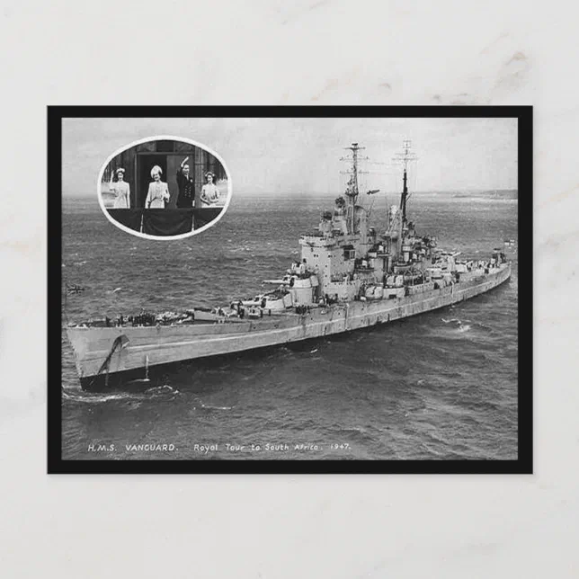 Old Postcard - HMS Vanguard | Zazzle