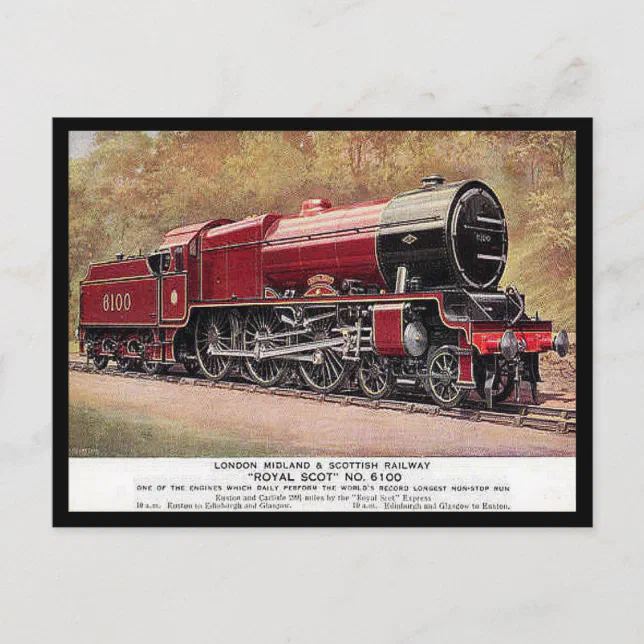 Old Postcard - LMS Engine 6100 "Royal Scot" | Zazzle
