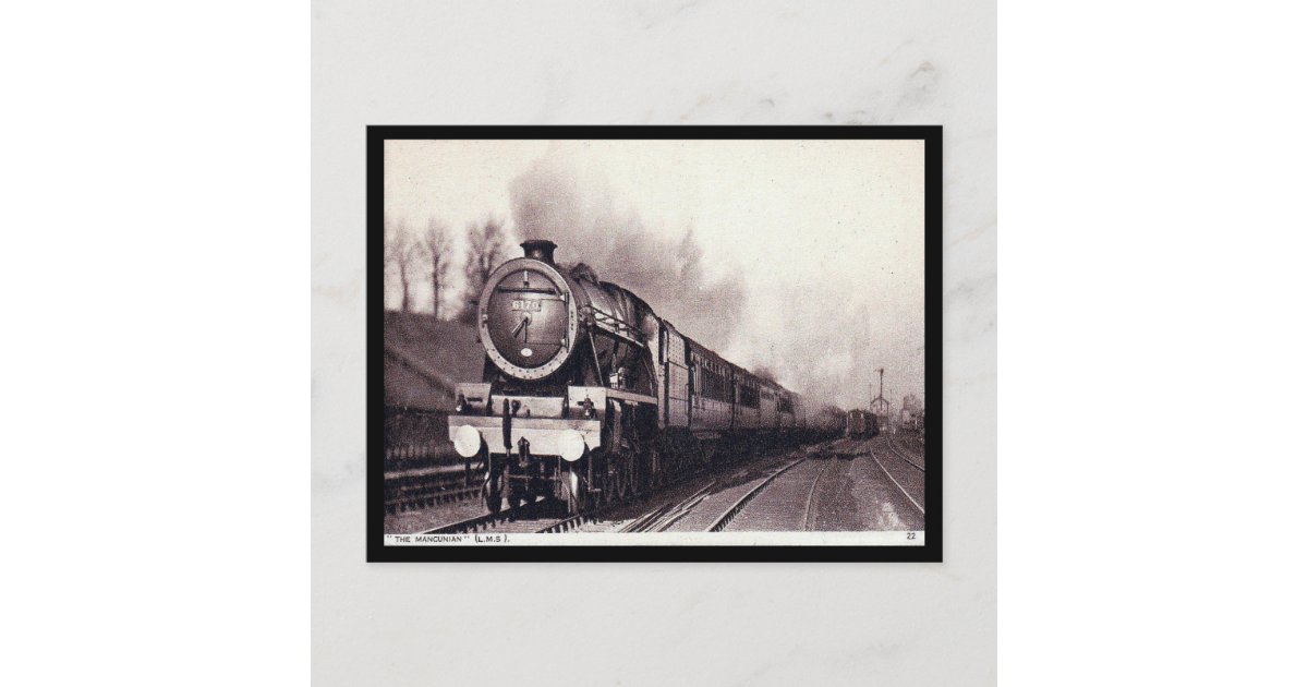 Old Postcard - LMS Train "The Mancunian" | Zazzle