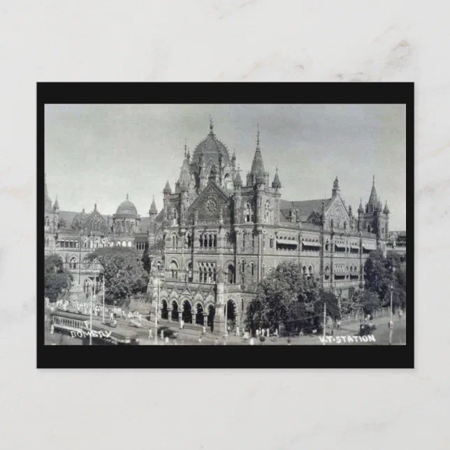 Old Postcard - Mumbai, Victoria Terminus | Zazzle