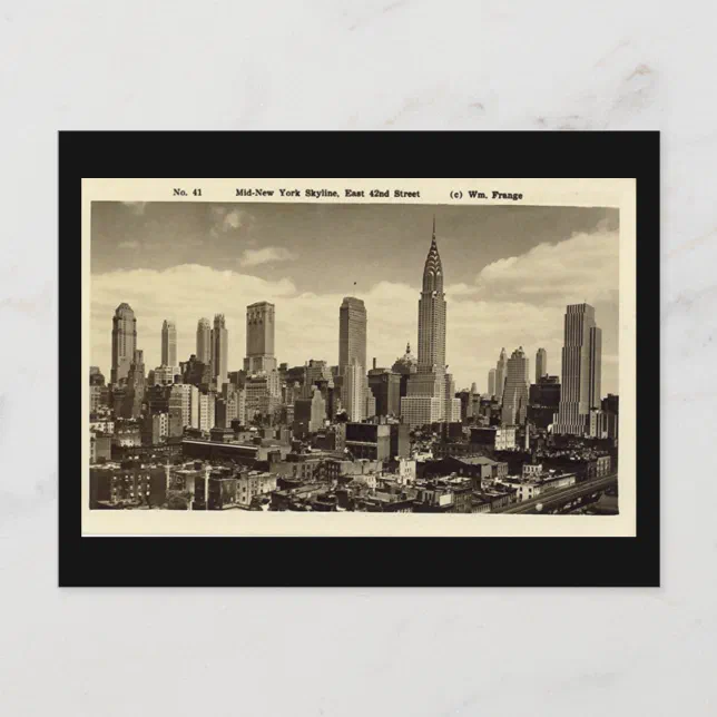 Old Postcard, New York City Skyline Postcard | Zazzle
