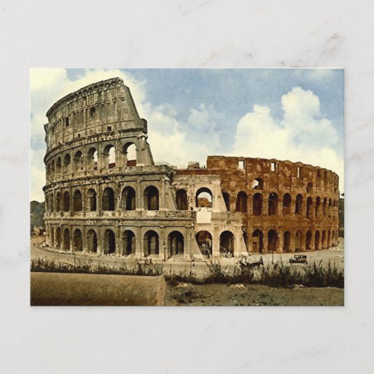 Old Postcard, Rome, the Colosseum Postcard | Zazzle.com