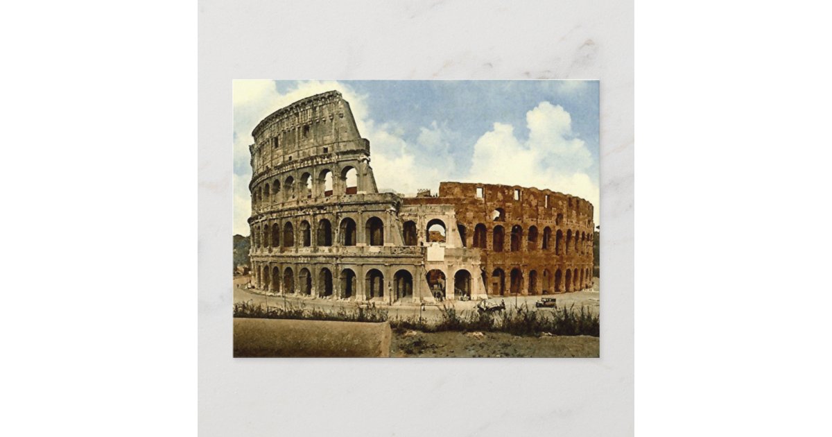 Old Postcard, Rome, the Colosseum Postcard | Zazzle
