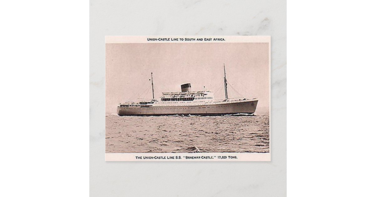 Old Postcard - SS Braemar Castle | Zazzle