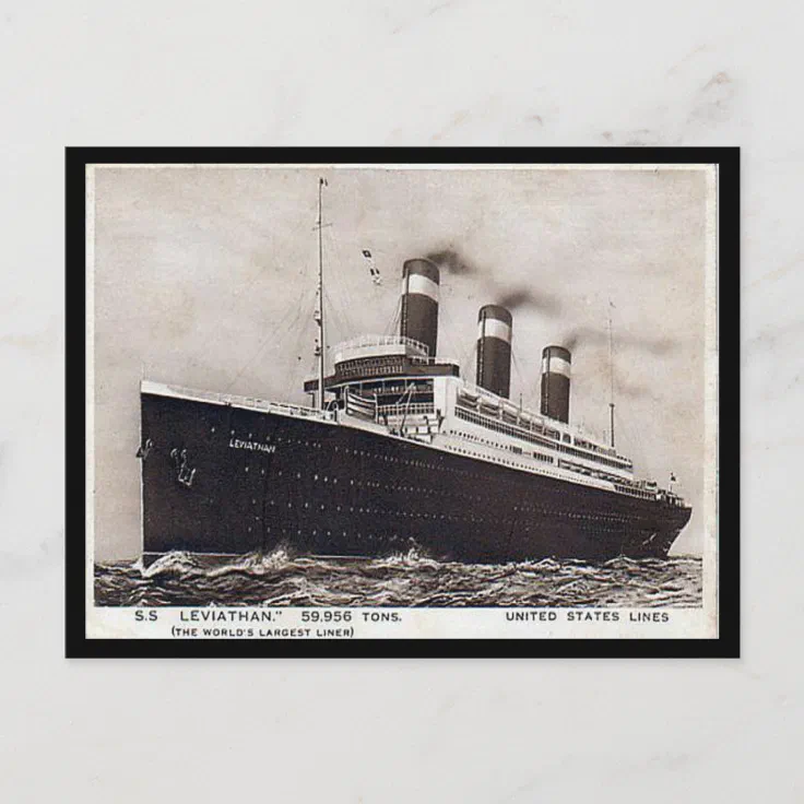 Old Postcard - SS Leviathan, United States Lines | Zazzle