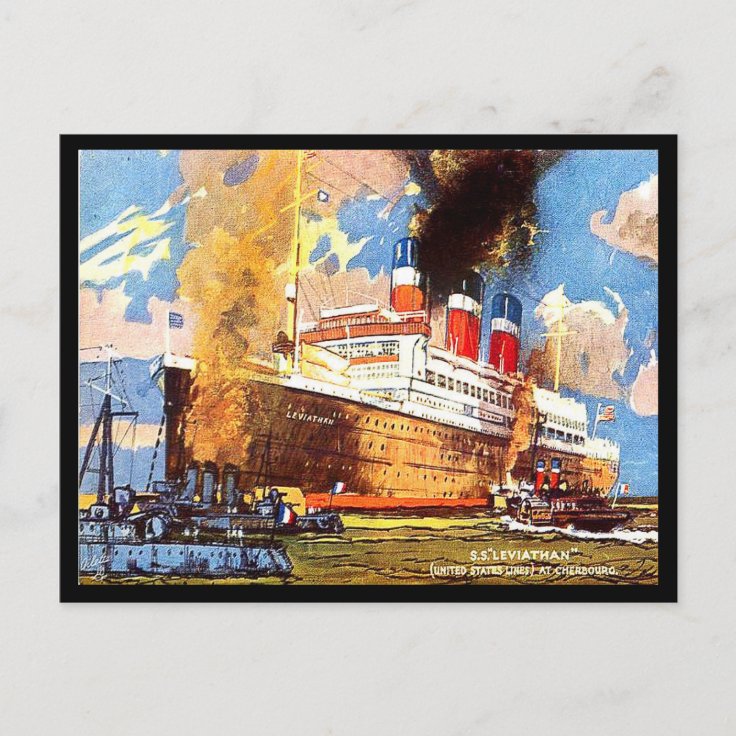 Old Postcard - SS Leviathan - United States Lines | Zazzle