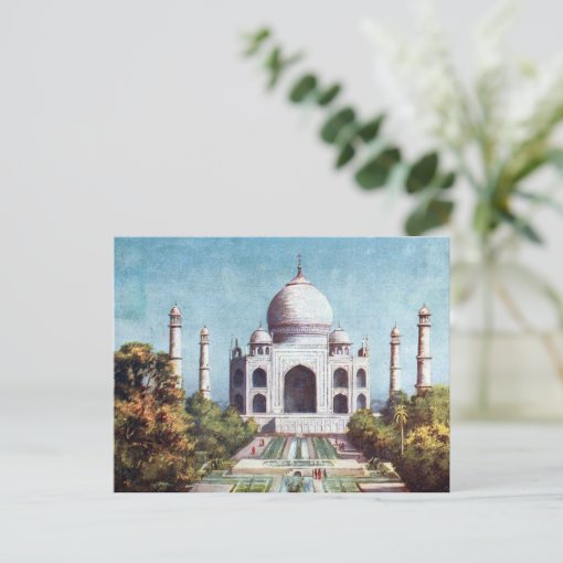 Old Postcard - Taj Mahal, Agra, India | Zazzle