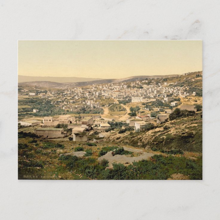 Old print of Nazareth, in the holy land Postcard | Zazzle